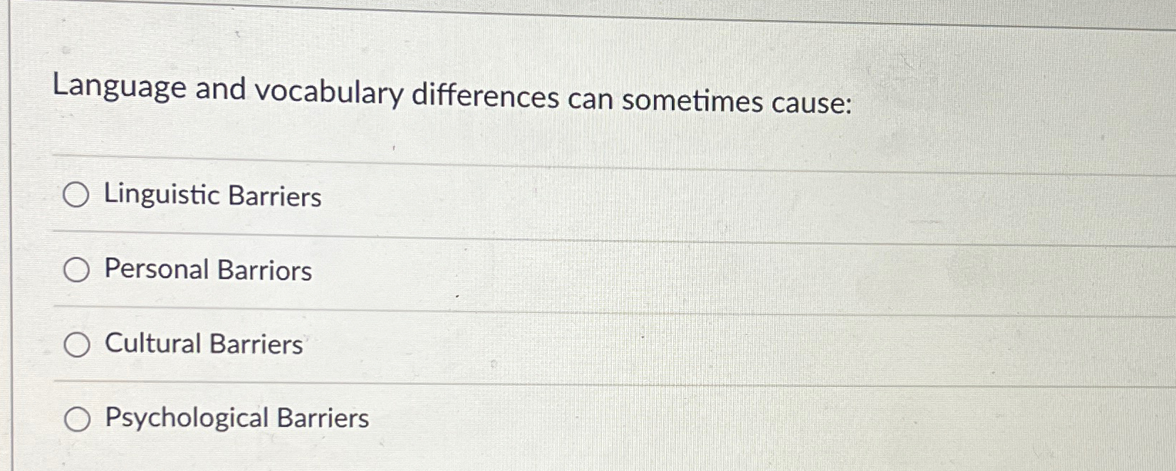 Solved Language and vocabulary differences can sometimes | Chegg.com