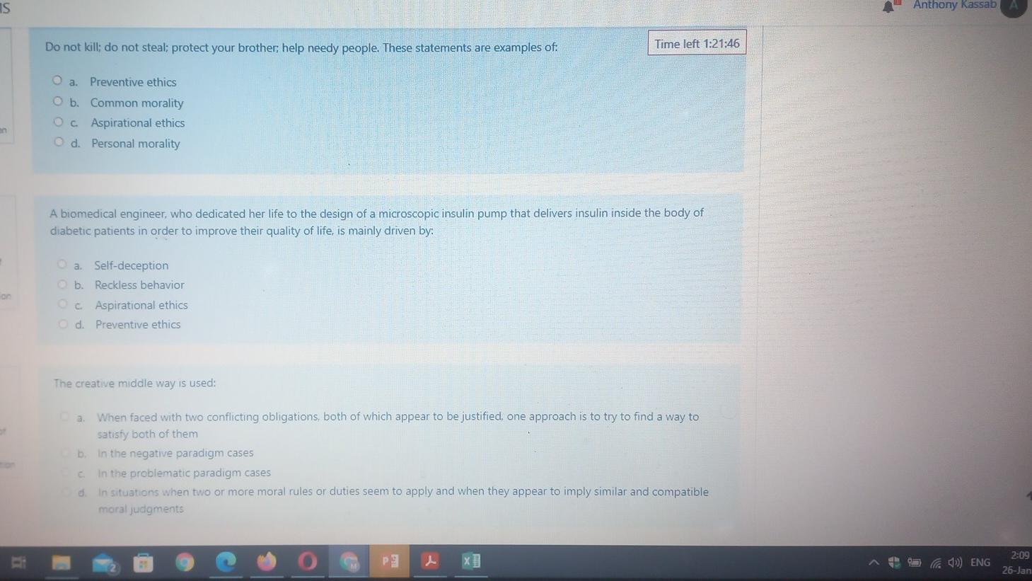 IS Anthony Kassab A Do not kill; do not steal; | Chegg.com