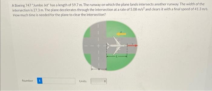 Solved A Boeing 747 "Jumbo Jet" has a length of 59.7 m. The | Chegg.com