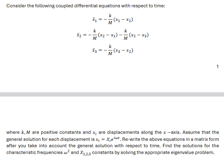 Solved Please solve by using the appropriate eigenvalue | Chegg.com