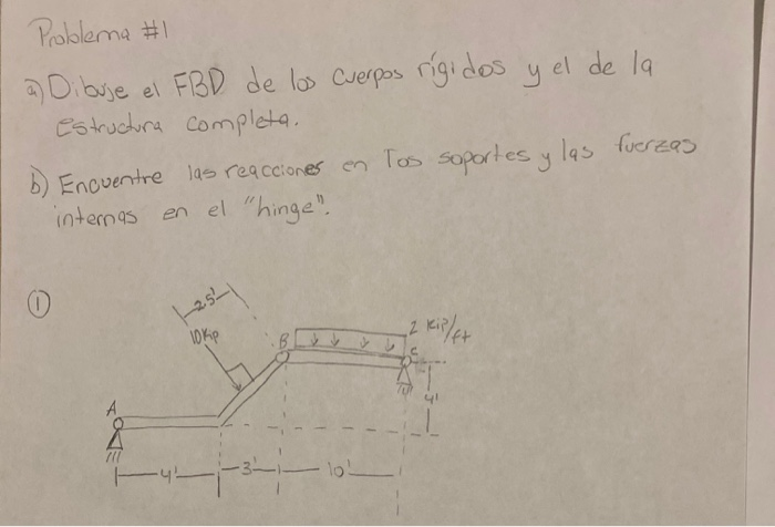 Solved a) Draw the FBD of the rigid bodies and the complete | Chegg.com