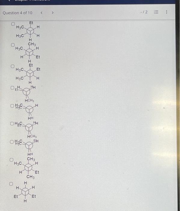 Solved Current Attempt in Progress Choose the eclipsed and | Chegg.com