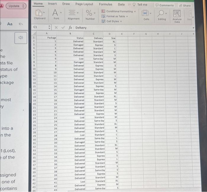 please help i know absolutely nothing about excel so | Chegg.com