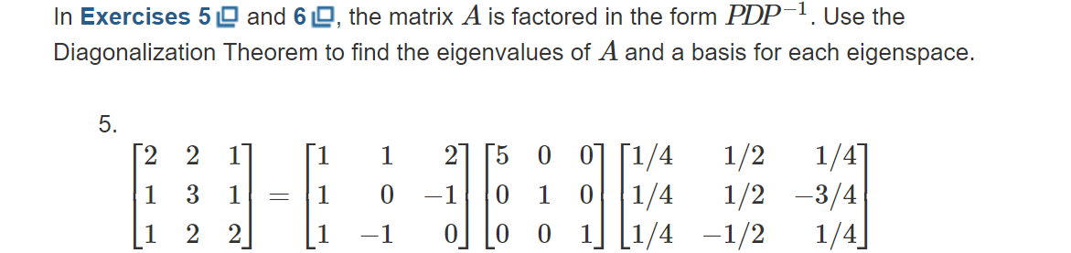 Solved In Exercises 5 ﻿and 6 ﻿the Matrix A ﻿is Factored In