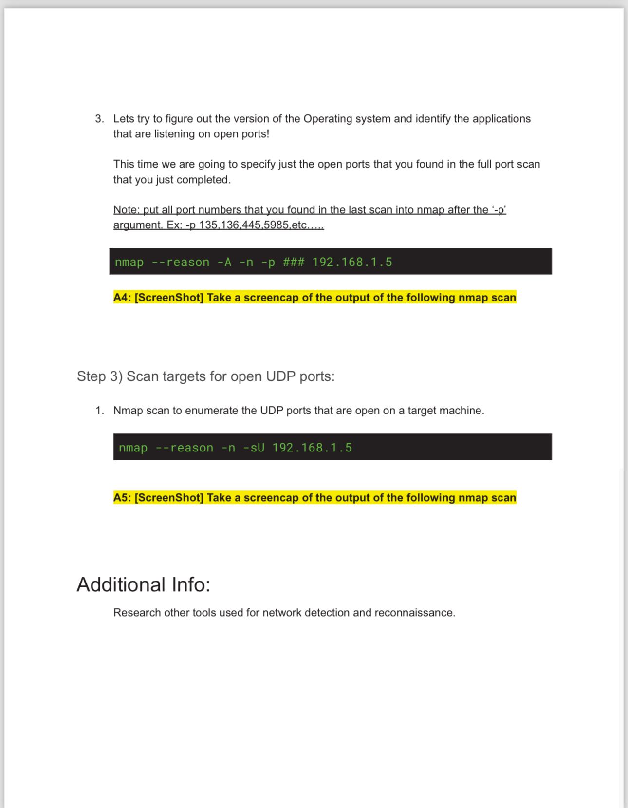 Solved Default host discovery process:nmap --reason | Chegg.com