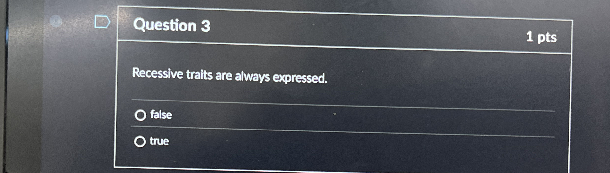 Solved Question 31 ﻿ptsRecessive traits are always | Chegg.com