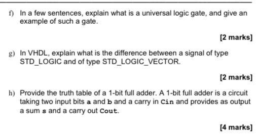 Solved Question 2: Combinational circuits [20 marks] a) | Chegg.com