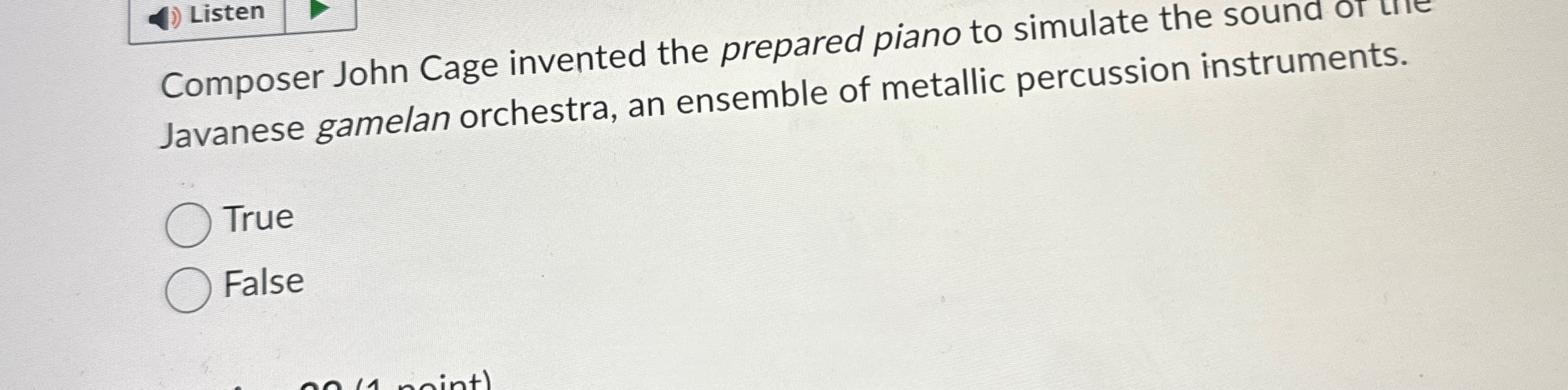 Solved Composer John Cage invented the prepared piano to | Chegg.com