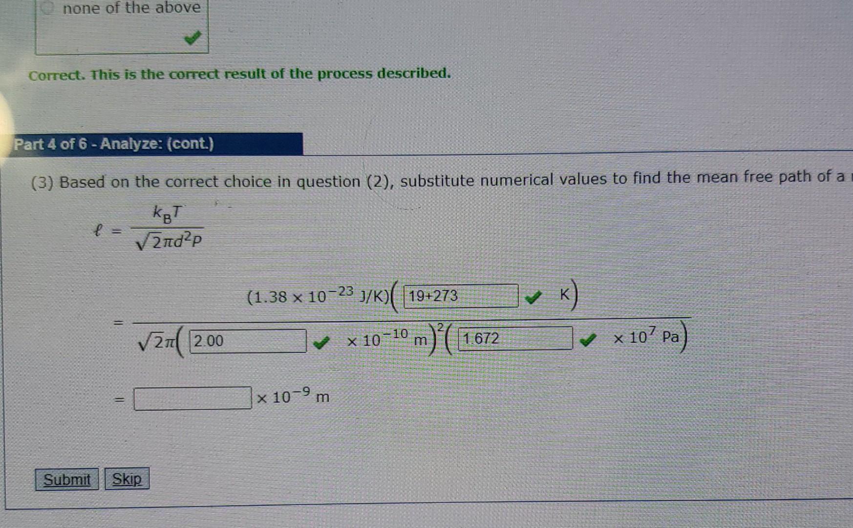 Solved none of the above Correct. This is the correct result | Chegg.com