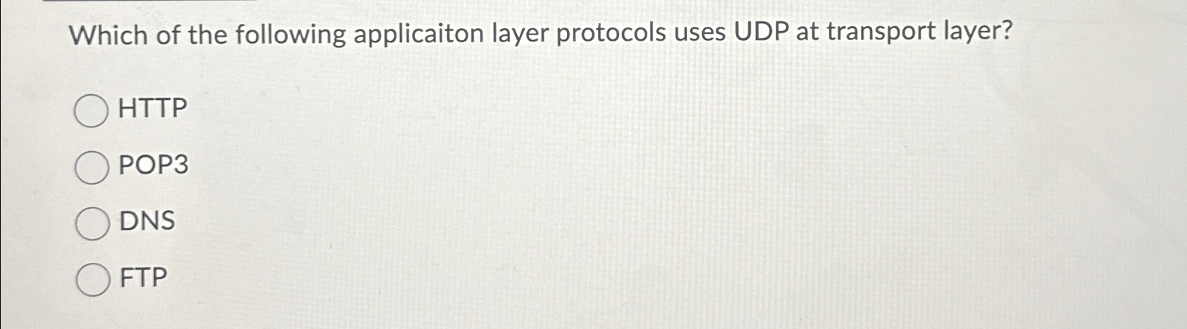 Solved Which of the following applicaiton layer protocols | Chegg.com