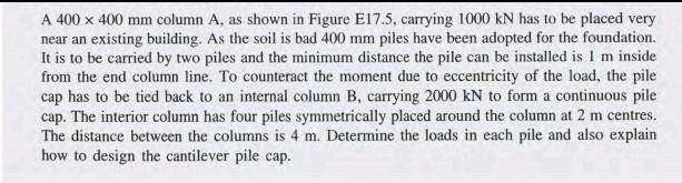 Solved A 400 x 400 mm column A, as shown in Figure E17.5, | Chegg.com
