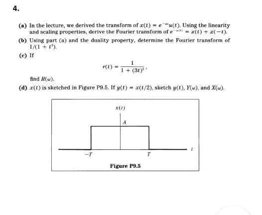 Solved 4. (a) In the lecture, we derived the transform of | Chegg.com