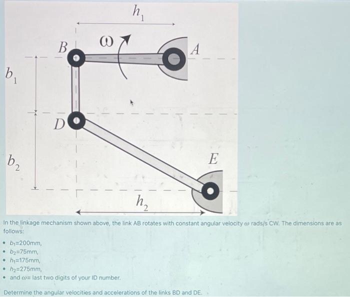 Solved w=64determine angular velocities and accelerations of | Chegg.com