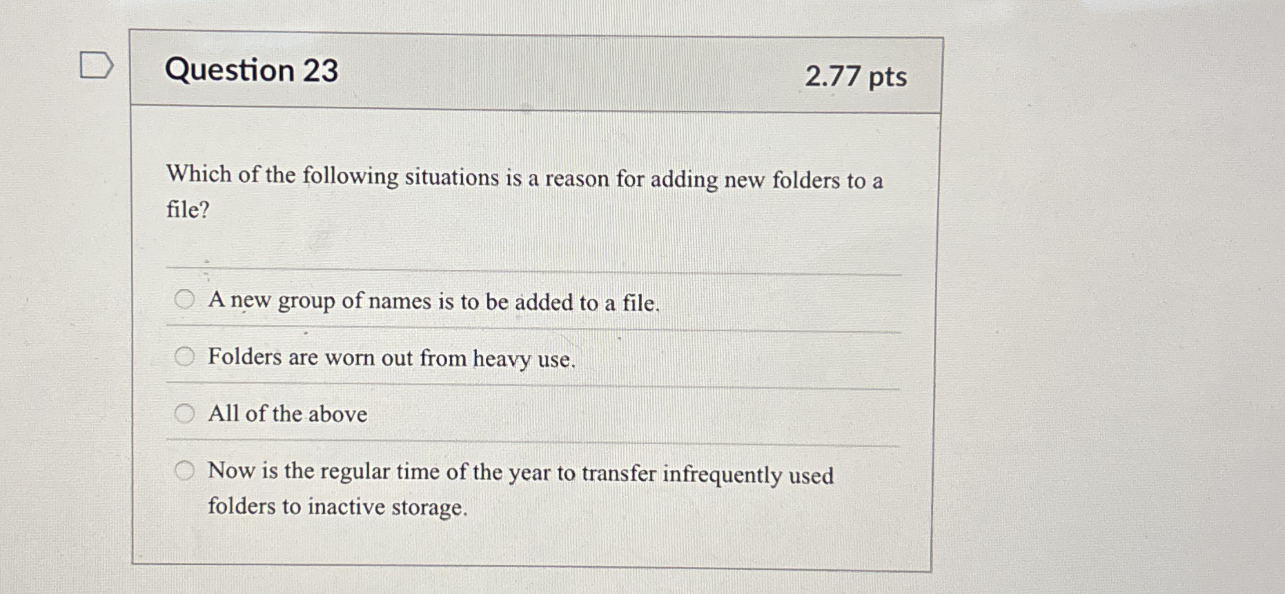 Solved Question 232.77 ﻿ptsWhich of the following situations | Chegg.com