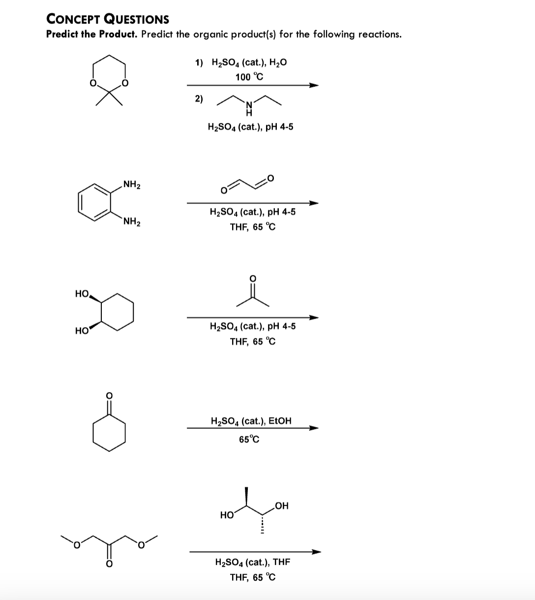 using the reactants and reagents given, predict the | Chegg.com