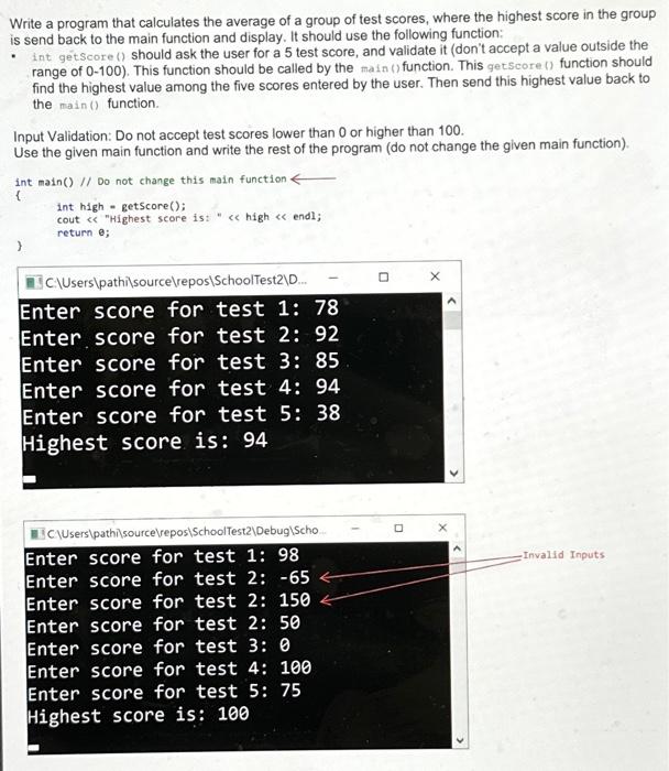 Solved Write a program that calculates the average of a | Chegg.com