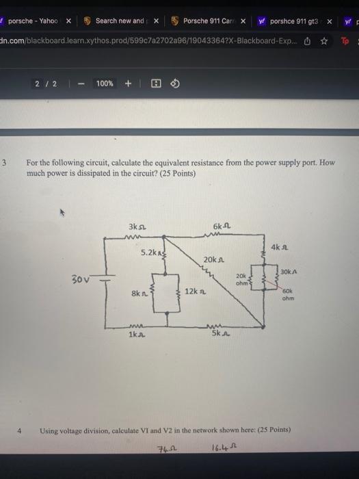 Solved For the following circuit, calculate the equivalent | Chegg.com