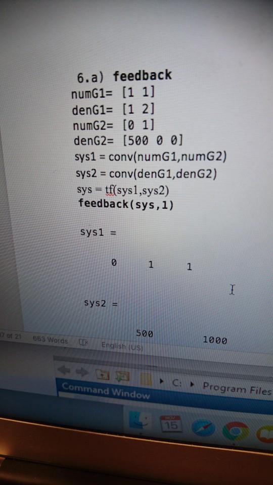 Solved () Use pzmap without left-hand arguments to generate | Chegg.com
