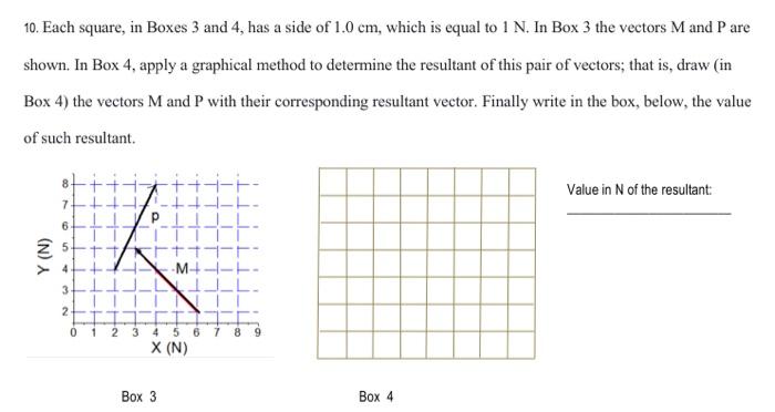 Solved 10. Each square, in Boxes 3 and 4, has a side of 1.0 | Chegg.com
