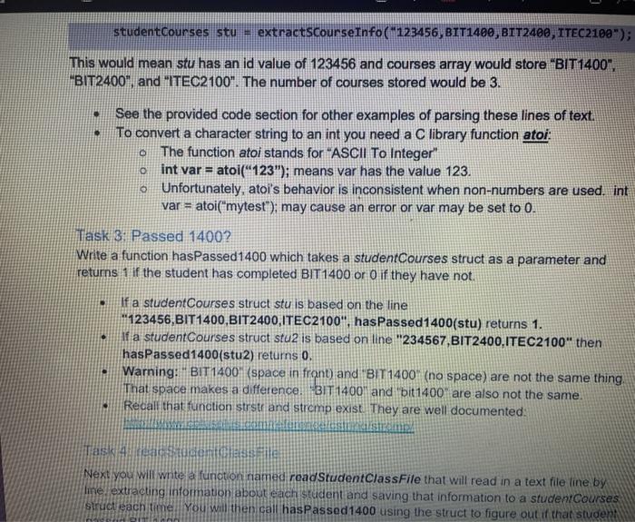 Solved Task 1: Make structs Make a new struct at the top of | Chegg.com