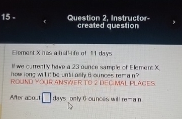 Solved 15-Question 2, ﻿Instructor-created questionElement x | Chegg.com