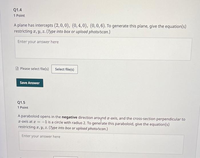 Solved Q1 Trace of vector 5 Points The vector r=xi+yj+zk is | Chegg.com