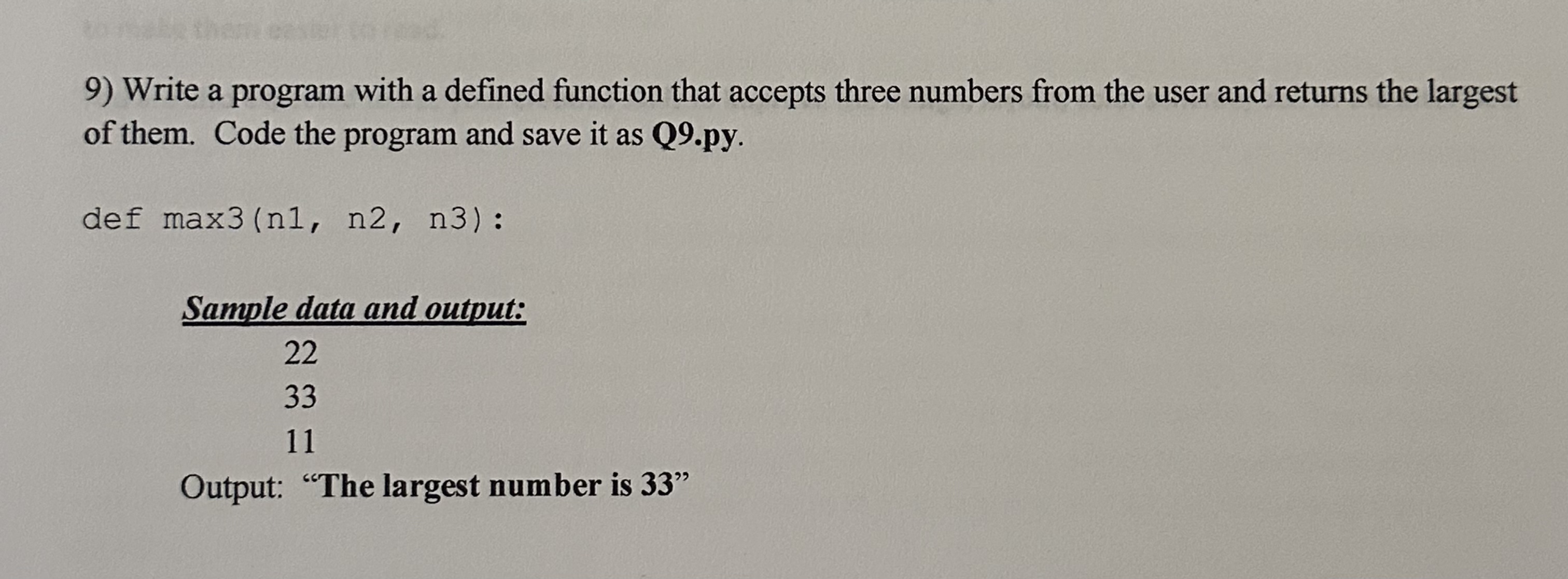 Solved Write A Program With A Defined Function That Accepts 1361