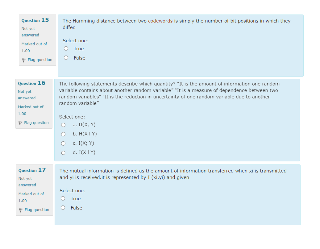 Solved FalseThe following statements describe which | Chegg.com