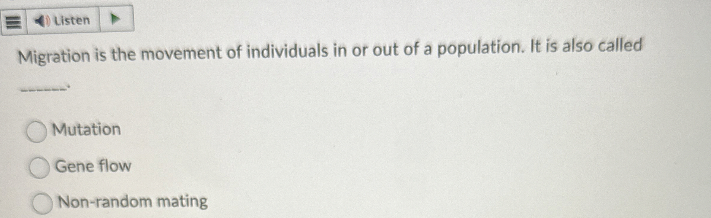 Solved Migration is the movement of individuals in or out of | Chegg.com