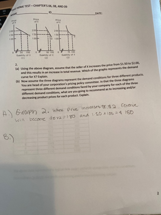 Solved OME TEST - CHAPTER'S 06, 08, AND 09 THE HOME TEST | Chegg.com