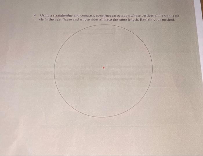 Solved 4. Using a straightedge and compass, construct an | Chegg.com