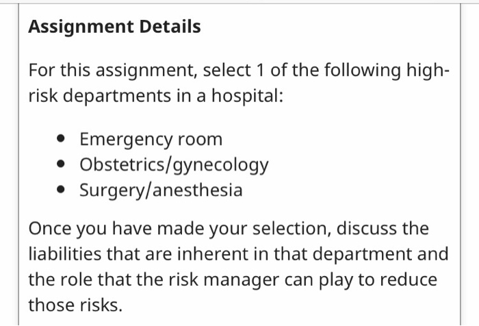 Solved Assignment Details For this assignment, select 1 of | Chegg.com