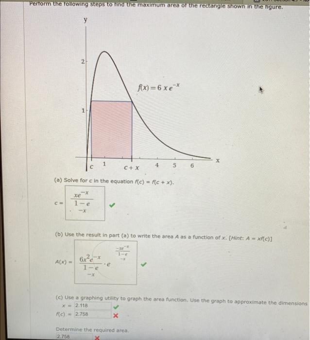 Solved (a) Solve for c in the equation f(c)=f(c+x). | Chegg.com