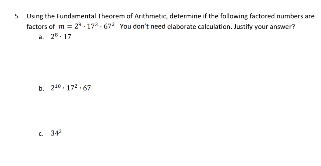 Solved Using the Fundamental Theorem of Arithmetic, | Chegg.com