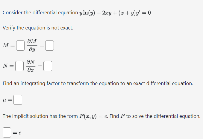 Solved Consider the differential equation | Chegg.com