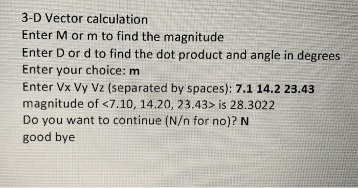Solved Problem 2 (35 points) Three-dimensional vector | Chegg.com