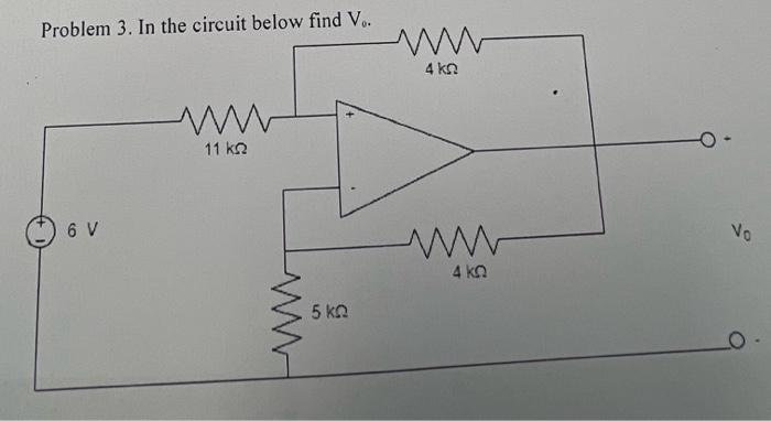 Problem 3. In the circuit below find V0. | Chegg.com