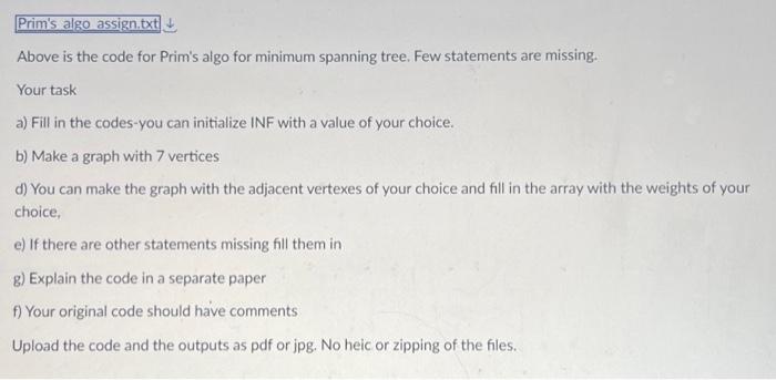 F Prims Algorithm In Python Finding The Mst Minimum