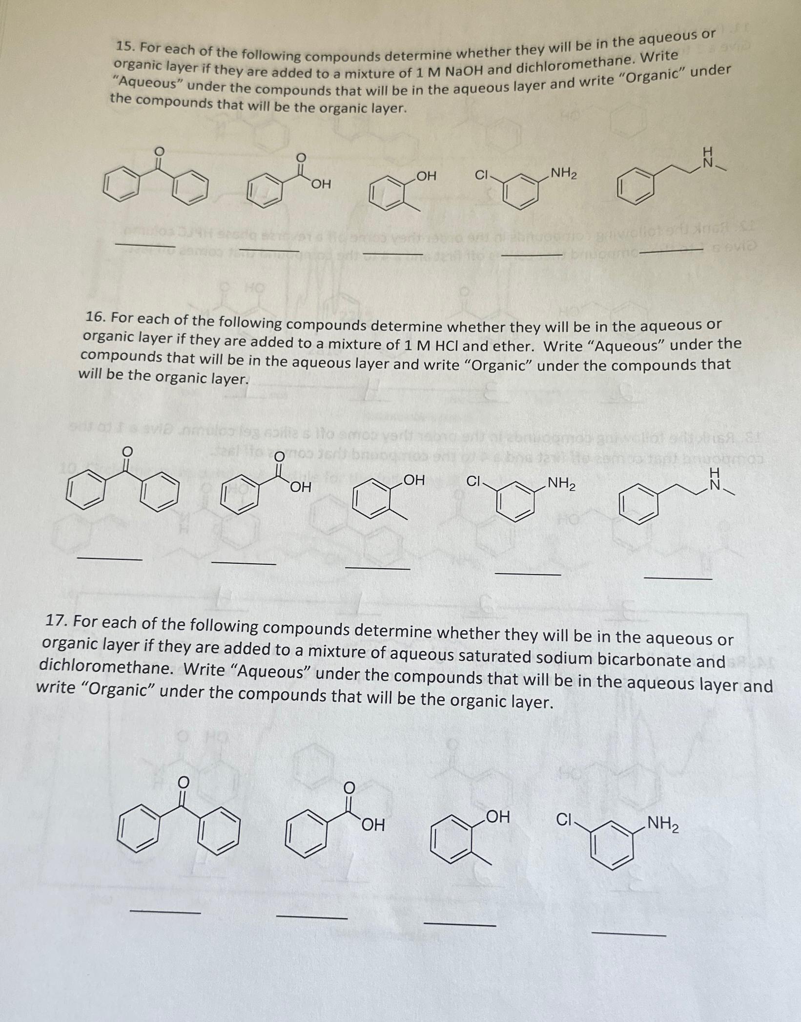 Solved For each of the following compounds determine whether | Chegg.com