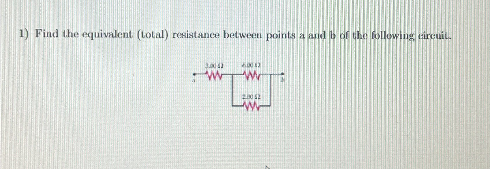 Solved Find the equivalent (total) ﻿resistance between | Chegg.com
