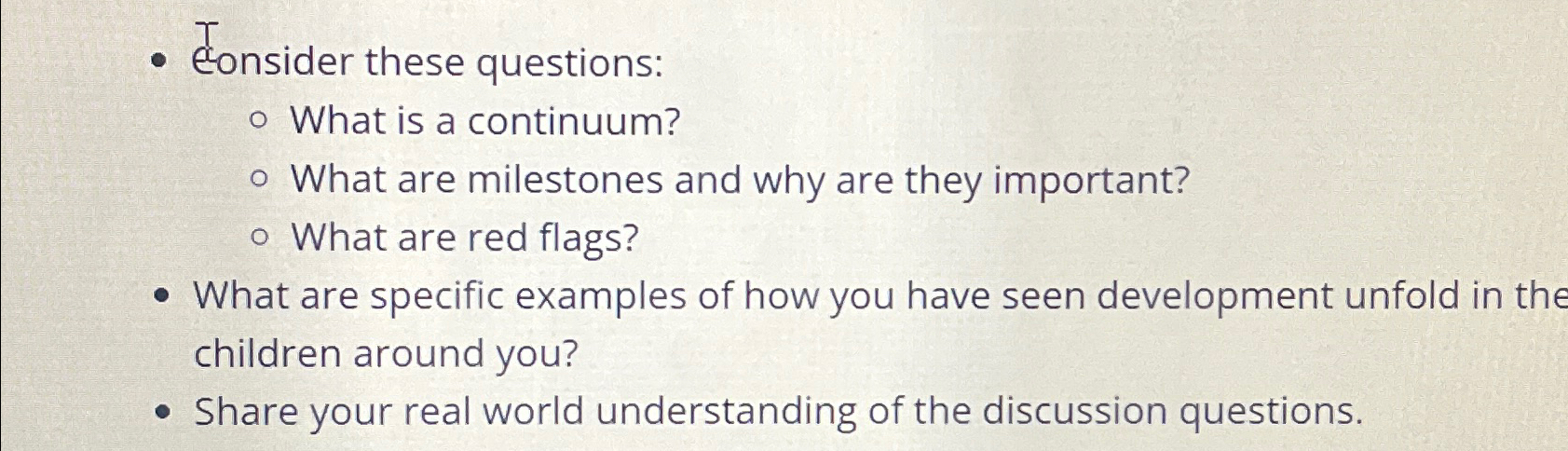 Solved Eonsider these questions:What is a continuum?What are | Chegg.com