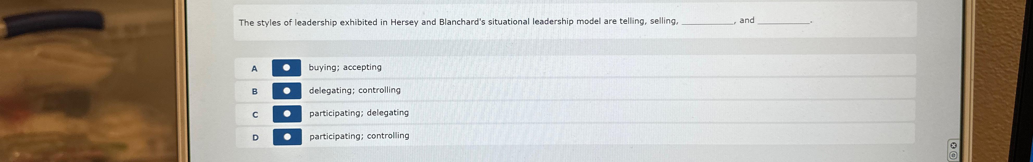 Solved The styles of leadership exhibited in Hersey and | Chegg.com
