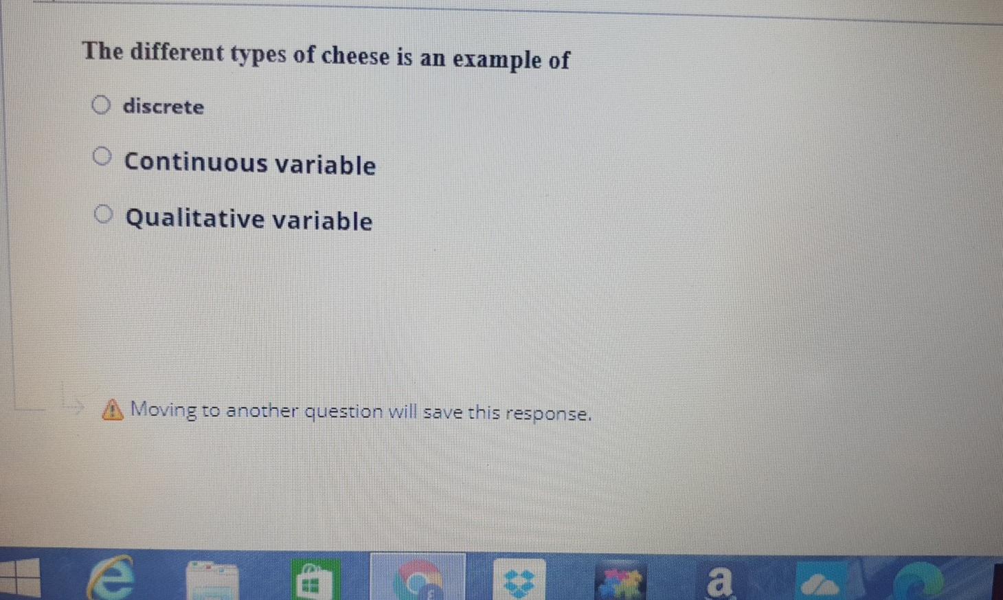 Solved The different types of cheese is an example of | Chegg.com