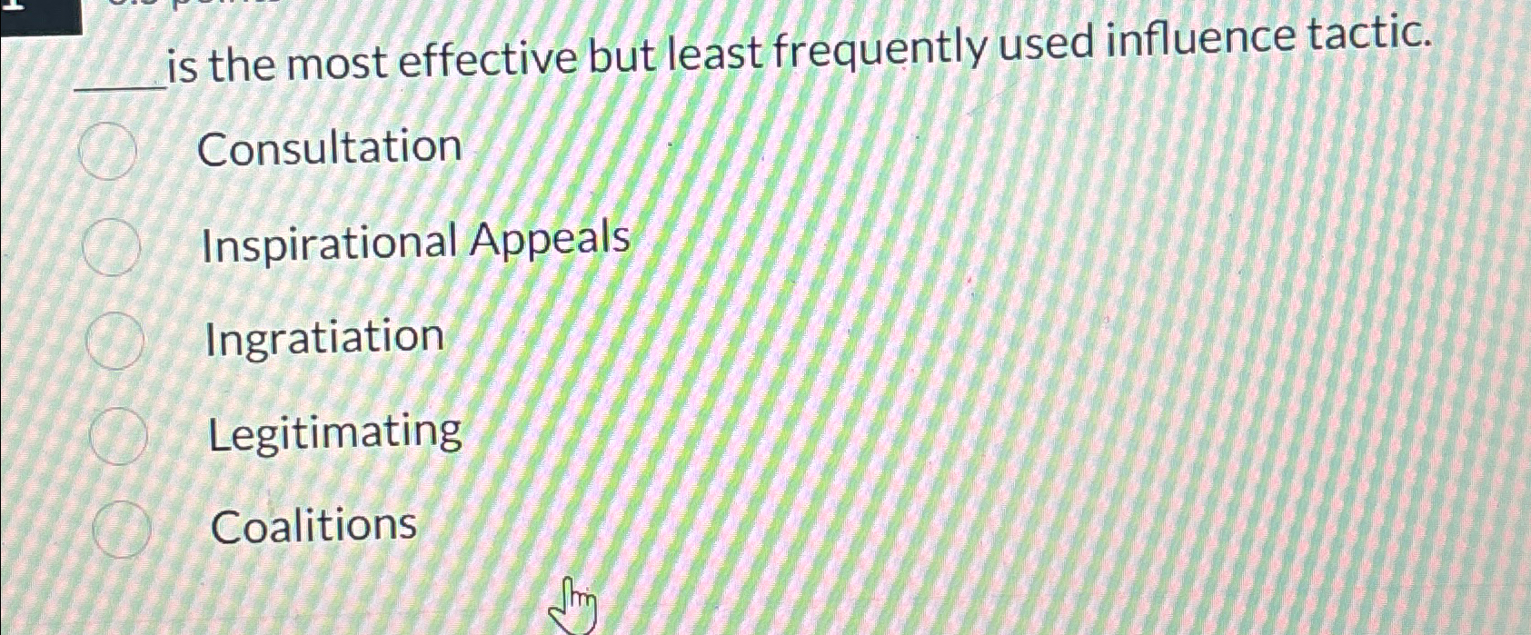 Solved q, ﻿is the most effective but least frequently used | Chegg.com