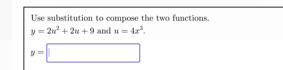 Solved Use substitution to compose the two functions. | Chegg.com