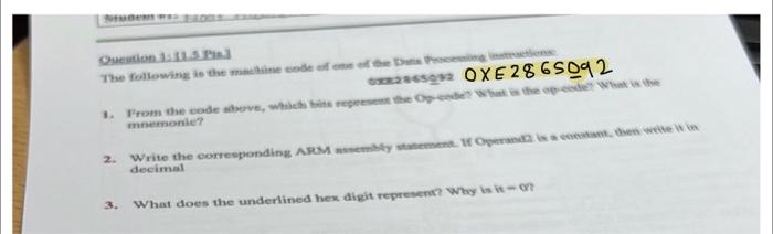 Solved deeirmal 3. What does the undertined hex digit | Chegg.com