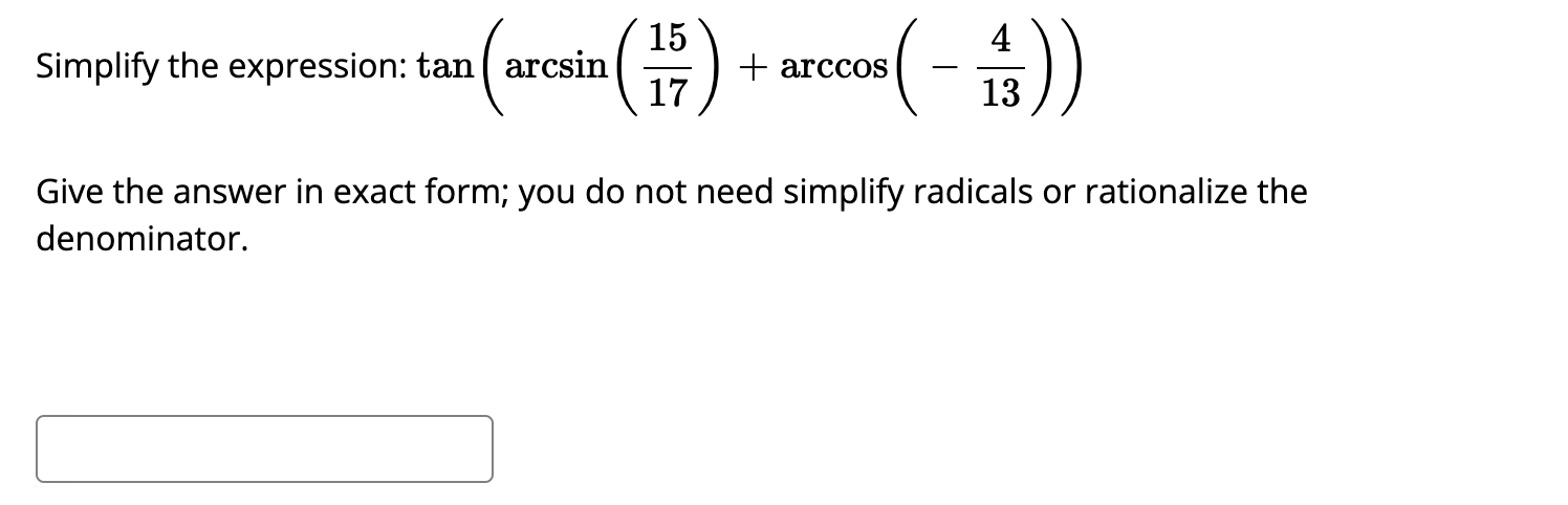 Solved Simplify the expression: | Chegg.com
