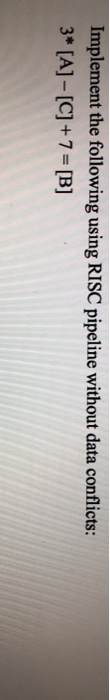 Solved Implement the following using RISC pipeline without | Chegg.com