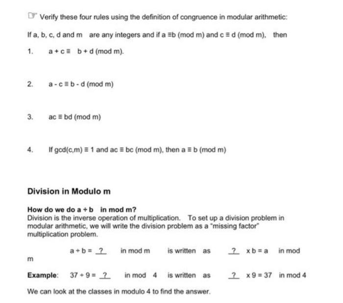 Solved Verify these four rules using the definition of | Chegg.com