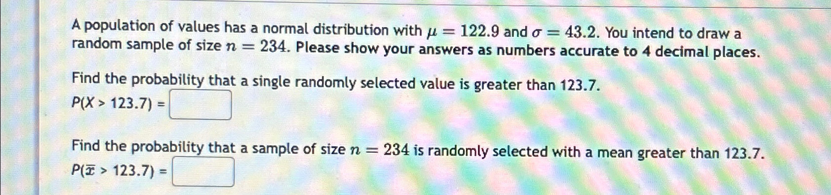 Solved A population of values has a normal distribution with | Chegg.com